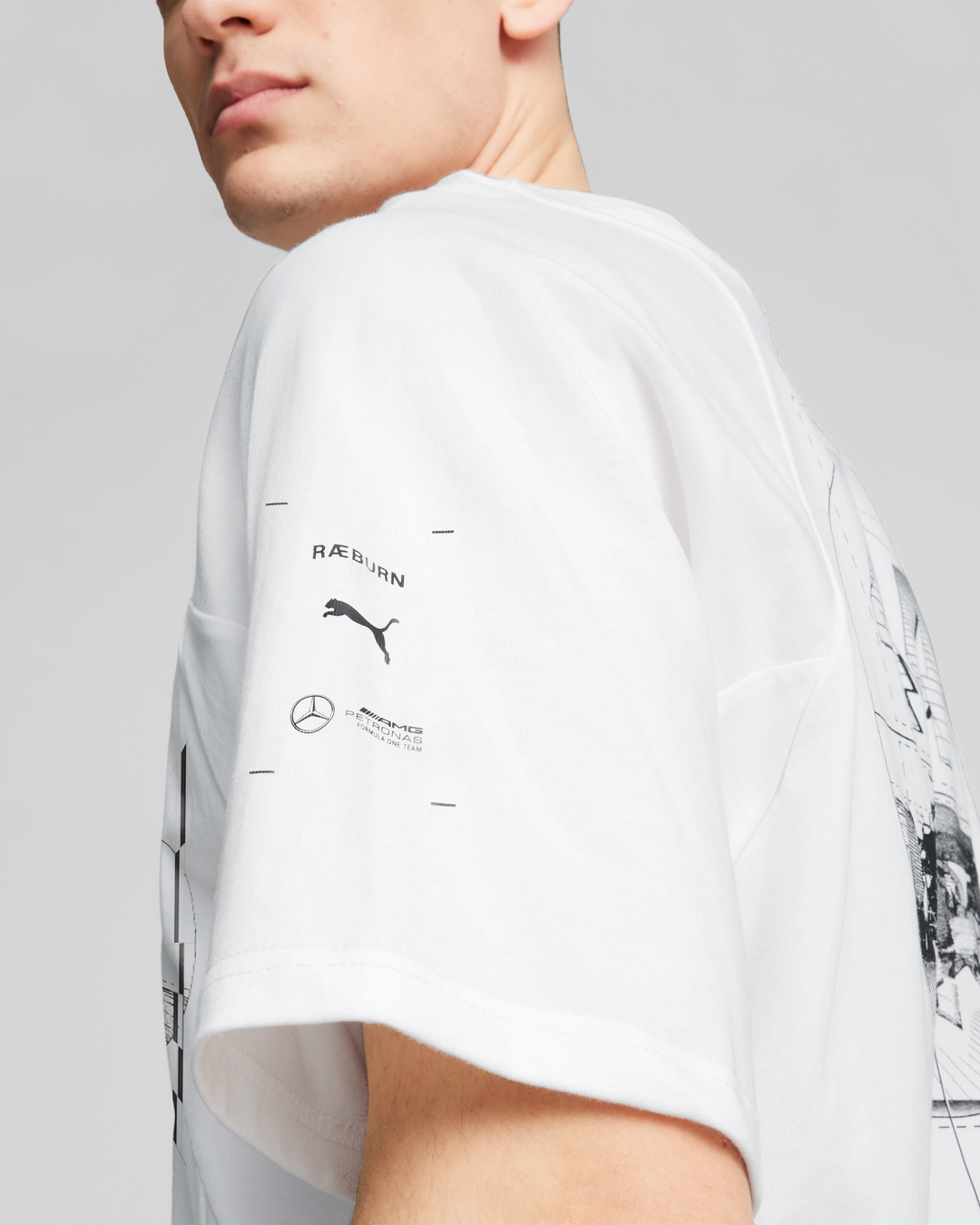 Raeburn x Mercedes-AMG F1 x Puma Lewis Hamilton Drivers Tee White ...