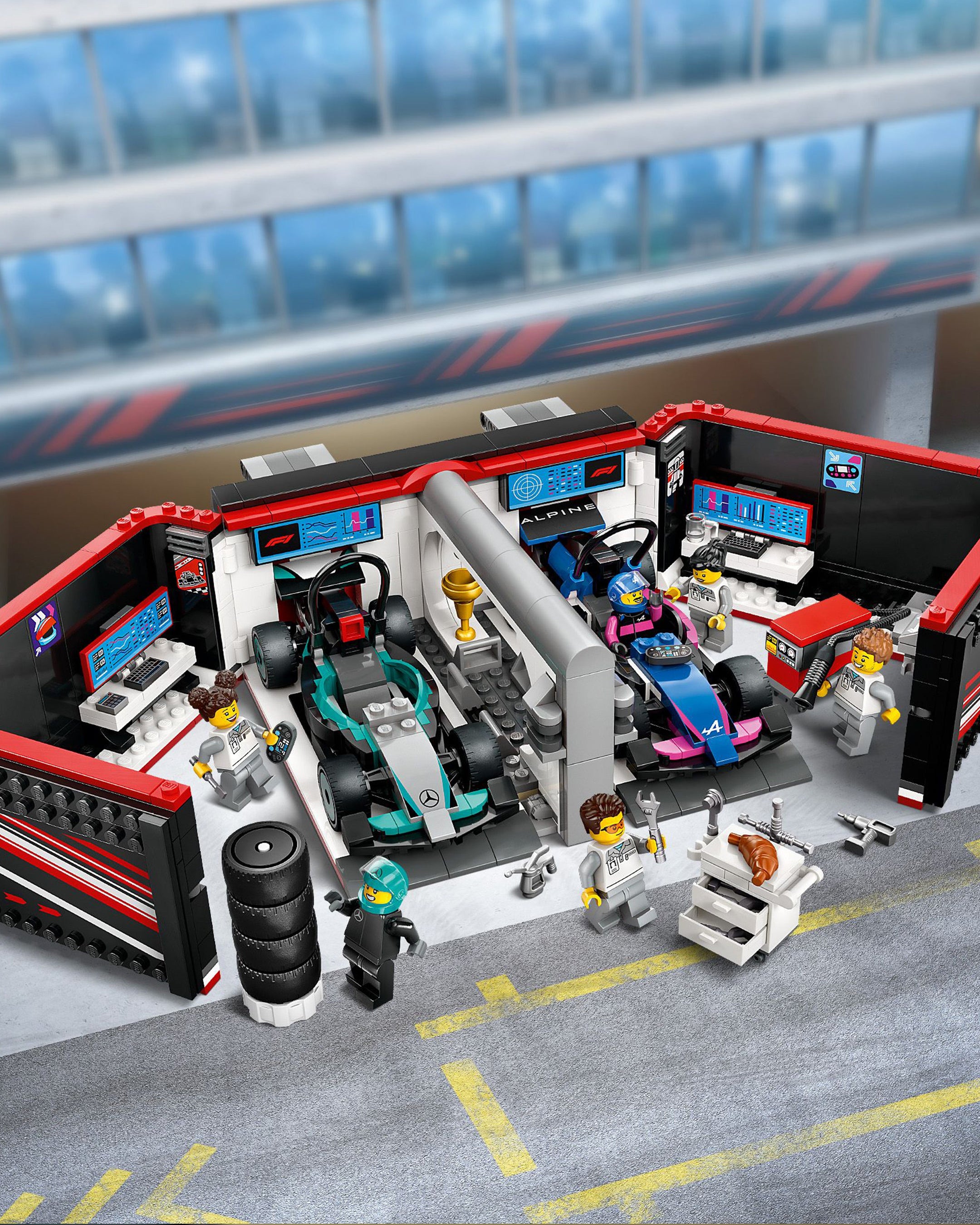 LEGO® City F1 Garage & Mercedes-AMG & Alpine Cars | Official Mercedes ...